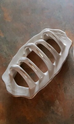 Ceramic Toast Rack Gold Kitsch Collectable | eBay UK