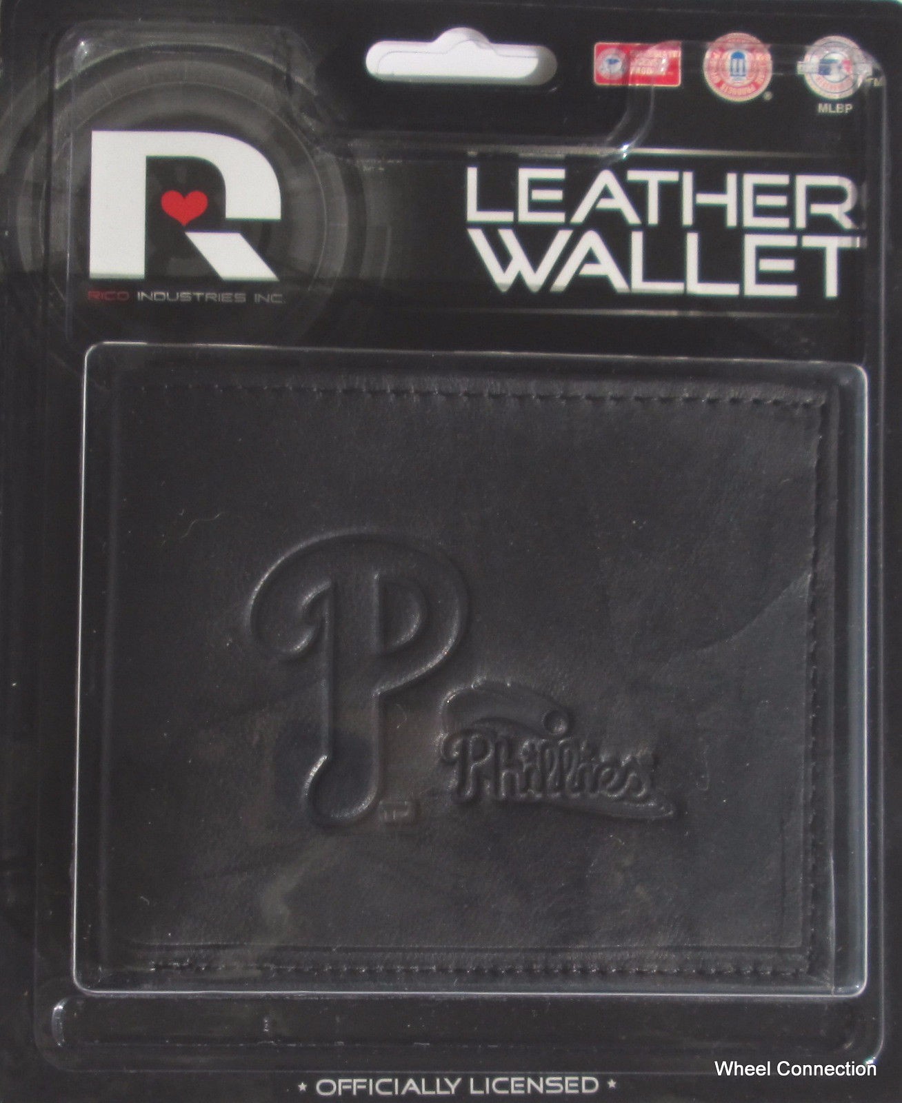 Philadelphia Phillies Genuine Leather Wallet Black Baseball MLB ...