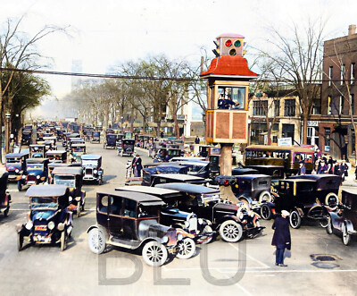 1920 Traffic Cop Detroit, Mich 14 x 11" Photo Print | eBay