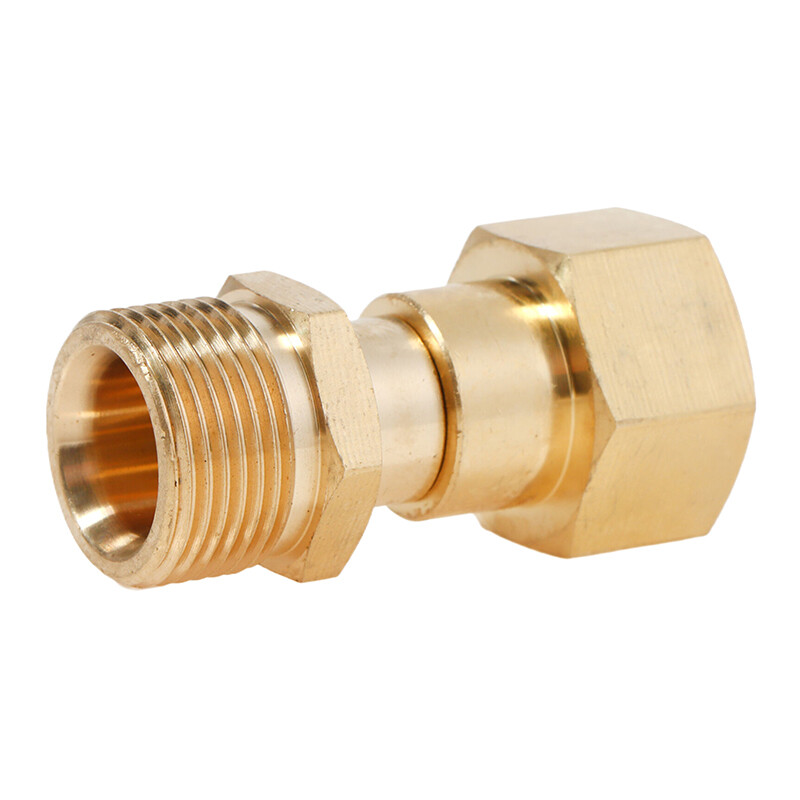 M22 14mm Brass High Pressure Washer Swivel Joint Connector Hose Sprayer ...