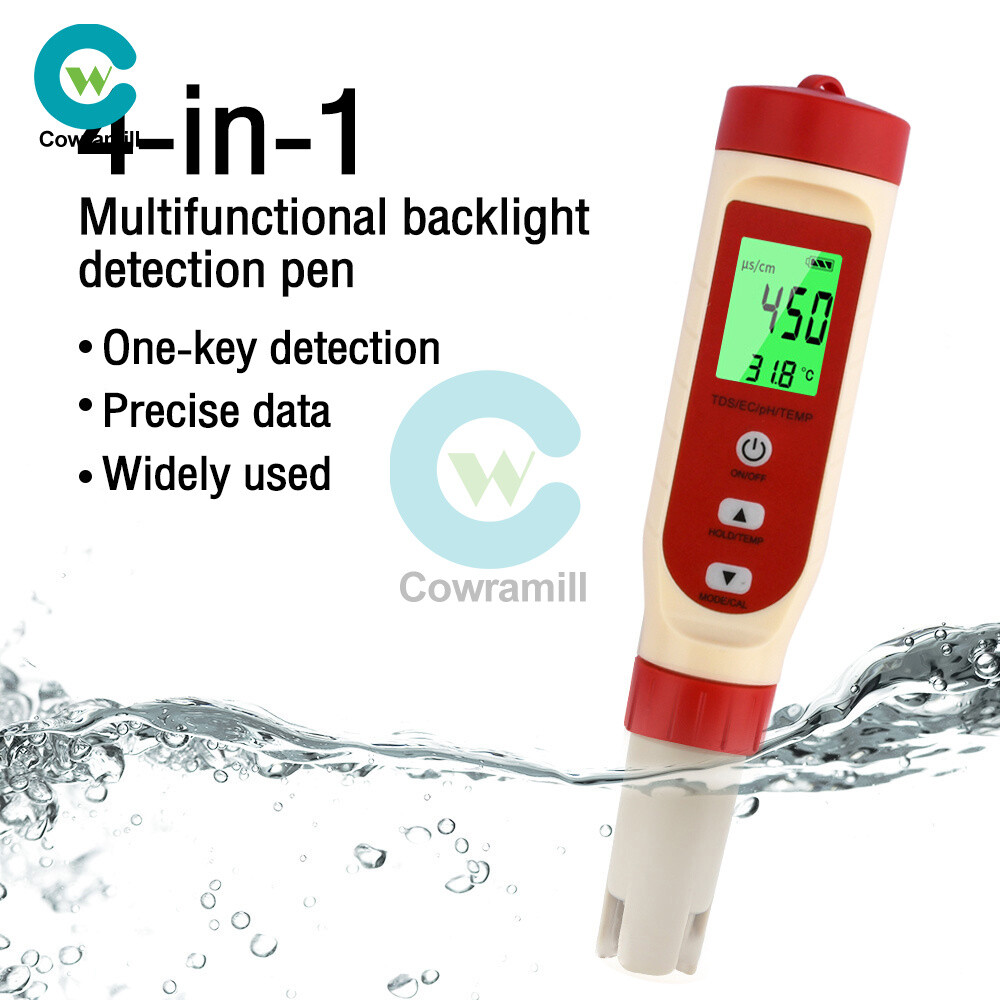 4 In 1 PH TDS EC Temperature Meter Tester Water Quality Test Pen for ...