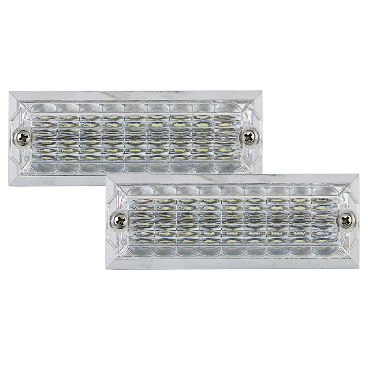 Universal Left + Right 12V White LED Side Marker Turn Signal Indicator ...