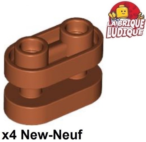 Lego 4X Round Brick 1X2 Open Center Dark Orange 77808 | eBay