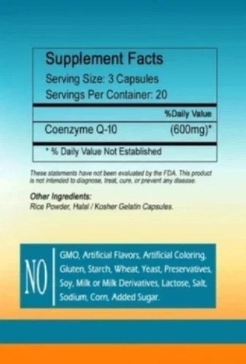 CoQ10 600 mg – 60 Capsules | Super High Potency Heart & Cellular Energy ...