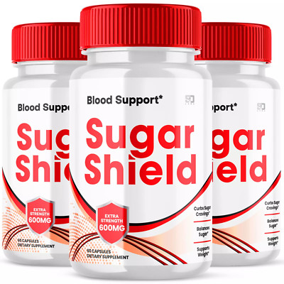 Sugar Shield Blood Sugar Support Capsules - Natural Blend Formula (3 ...