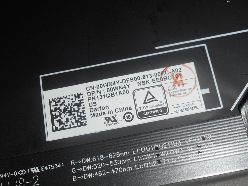 SINGLE KEY CAP+PLASTIC CLIP FOR ALIENWARE 17 R4 FROM 0WN4Y PK131QB1A00 ...