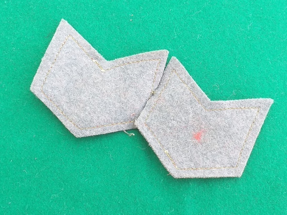 Italian Royal Army WW2 M40 grey green tunic's Corporal Major ranks pair ...