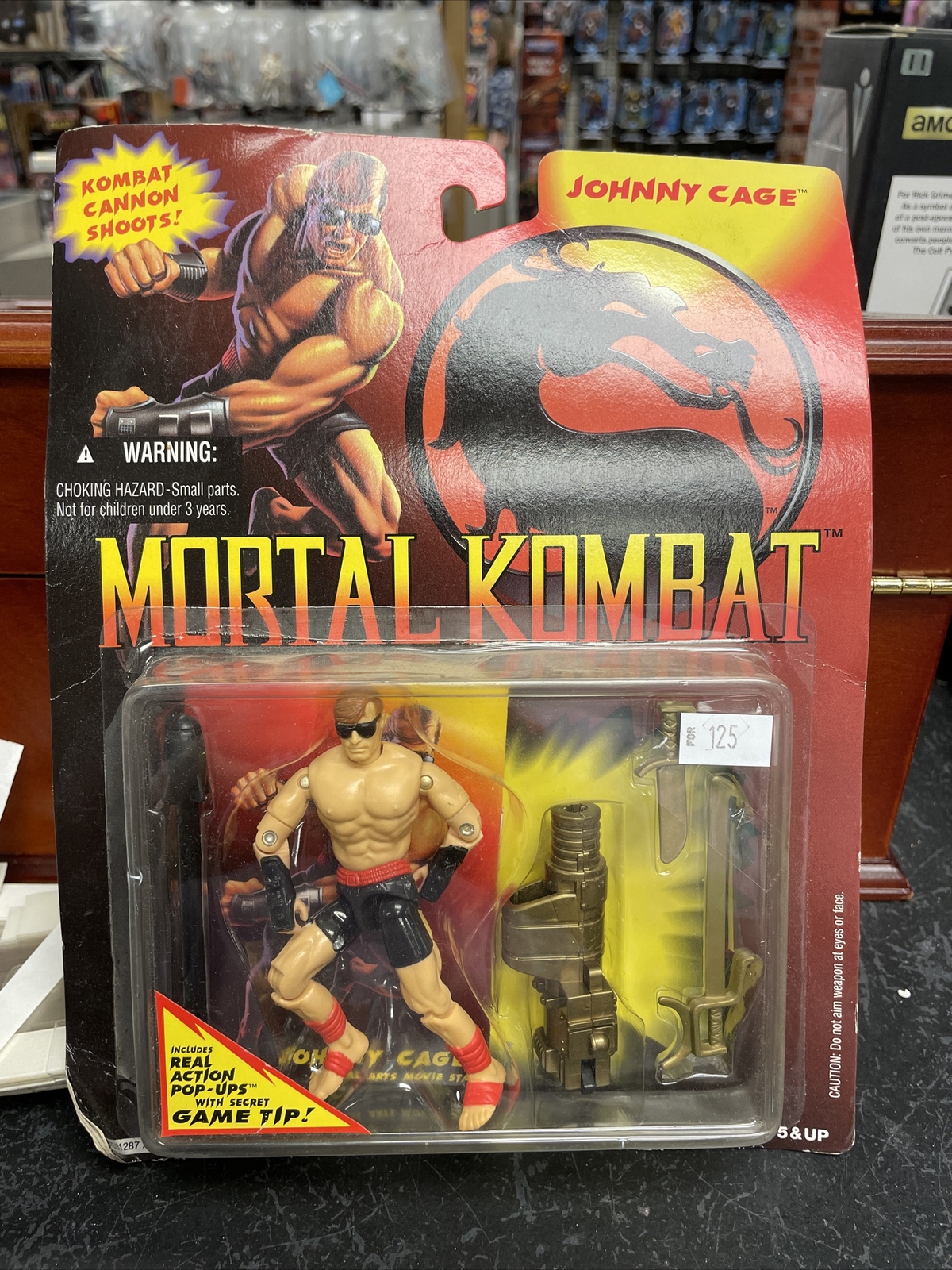 SIGNED SEALED On Card 1994 Hasbro Mortal Kombat Johnny Cage Action ...