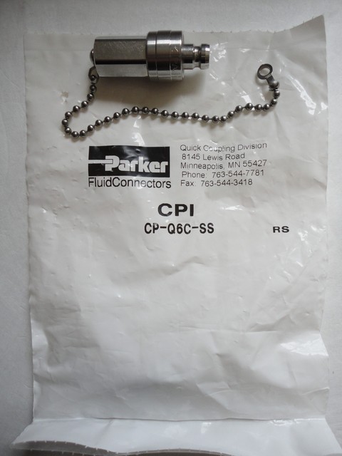 Parker 3/8” Stainless Steel Quick Coupling Coupler Protector CP-Q6C-SS ...