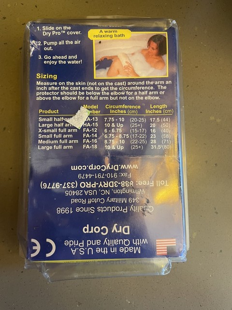 XeroSox Waterproof Full Arm Cast Cover Fa14 Size Small for sale online ...