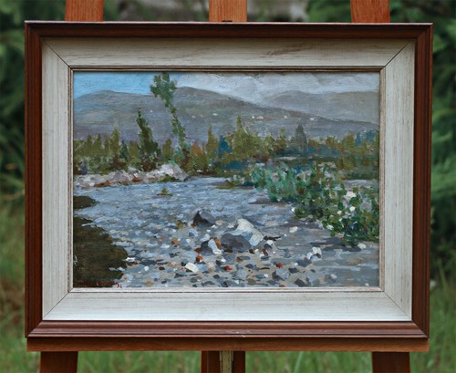 Italian Oil Painting – Mountain Stream Landscape,Signed Leveroni ...