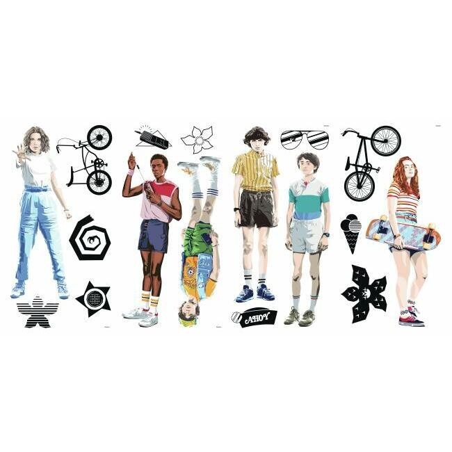 Stranger Things Hit TV Show Peel & Stick 17 Wall Decals Licensed Kids ...