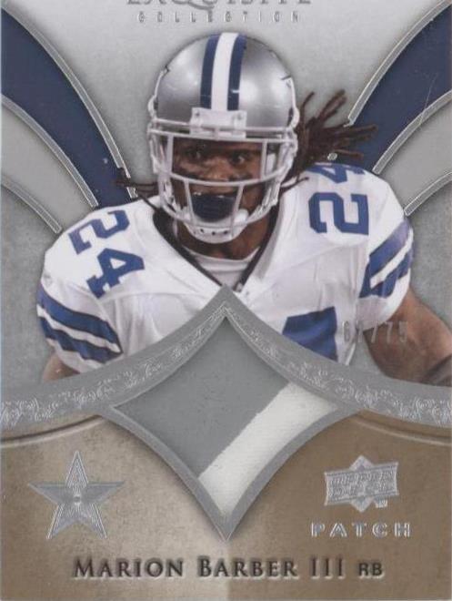 2009 Upper Deck Exquisite Collection - Patch Marion Barber III #P-MB ...