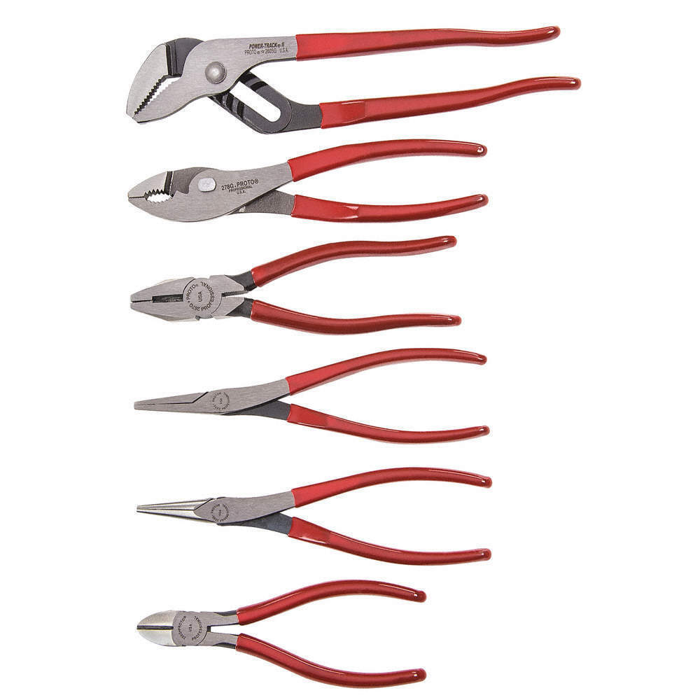 PROTO J202GS Assorted Plier Set - Red (6 piece) for sale online | eBay