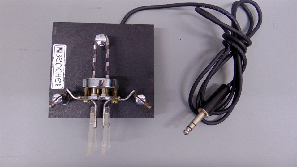 Bencher Iambic Paddles BY-1 CW Morse Code Key Black Steel Includes cord ...