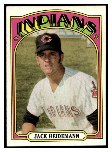 1972 Topps baseball 374 Jack Heidemann Cleveland Indians card | eBay