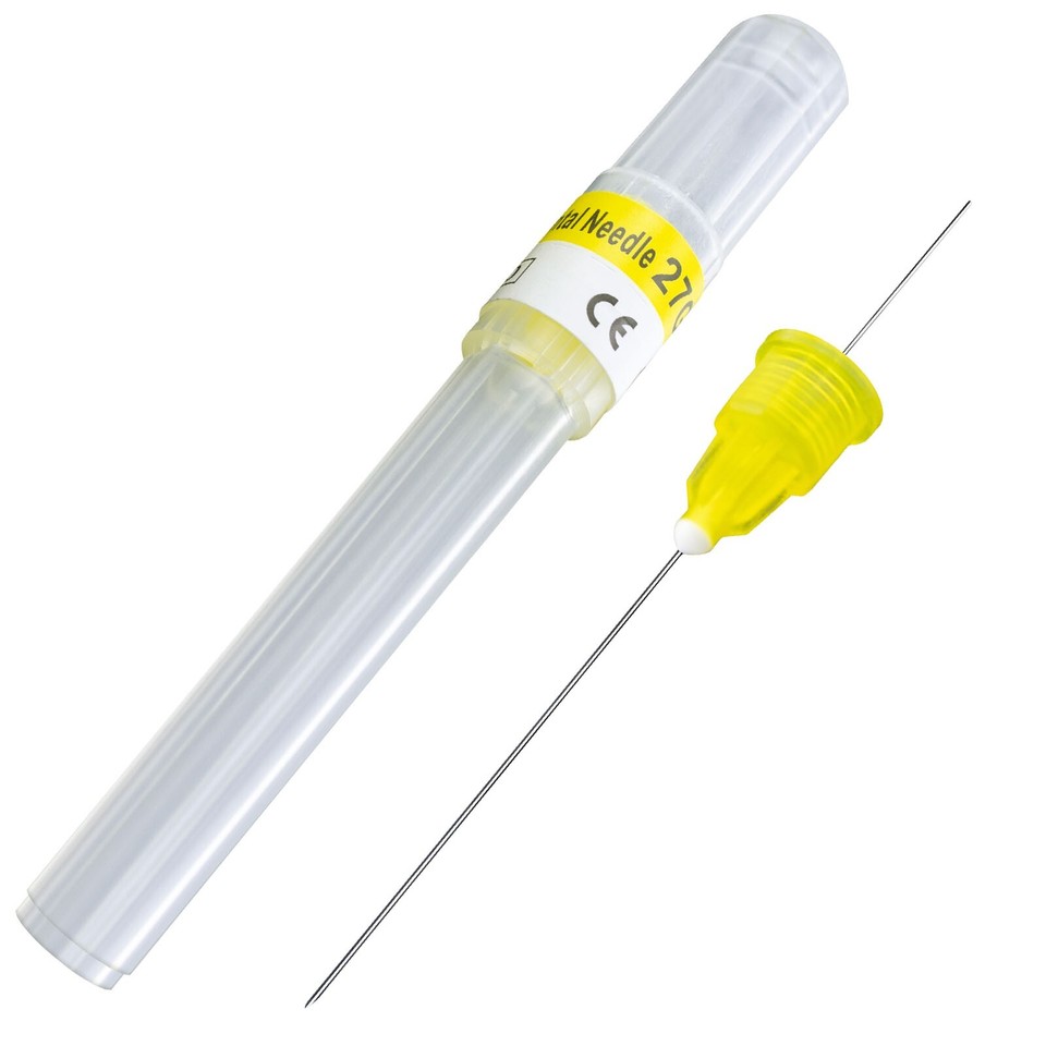 27G, 30G, 30G-XS Dental Plastic Hub Needles Self-Threading Tri-Bevel ...