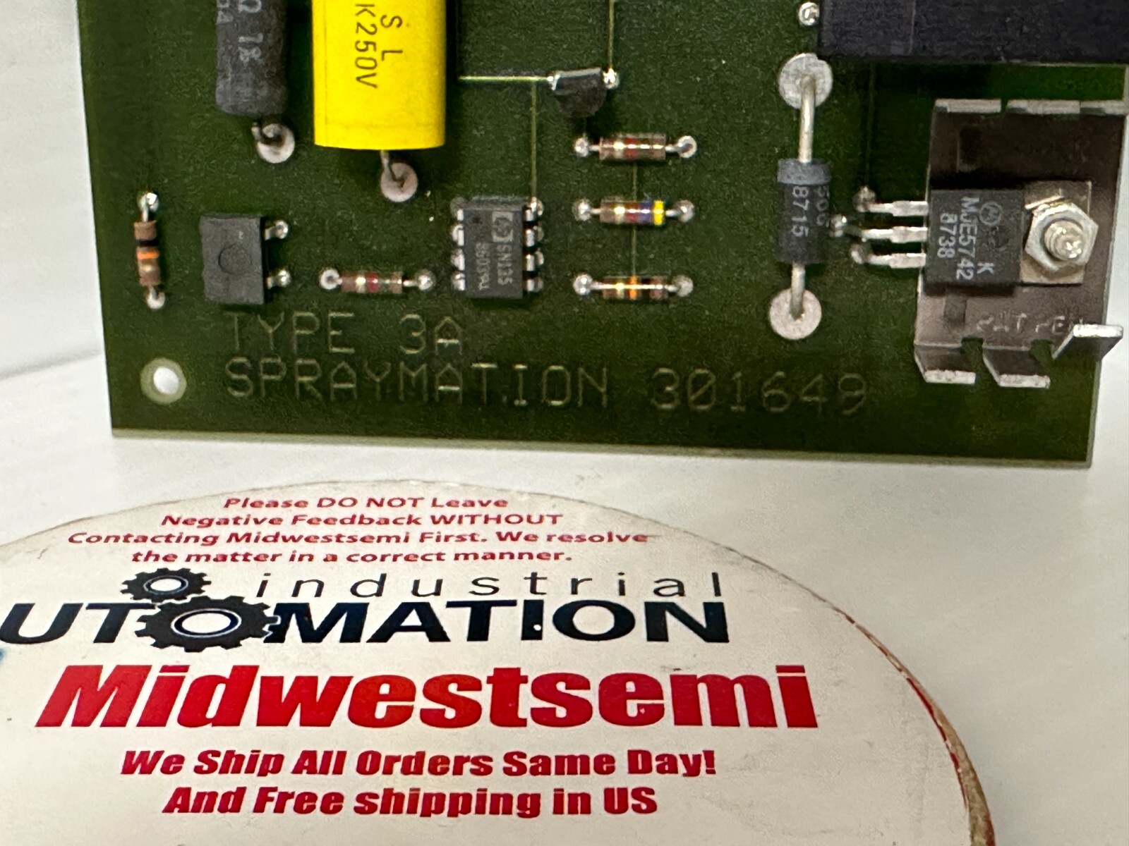 NEW SPRAYMATION TYPE 3 301649 DC GUN DRIVER PCB ASSEMBLY ID: 1431 SHIPS ...