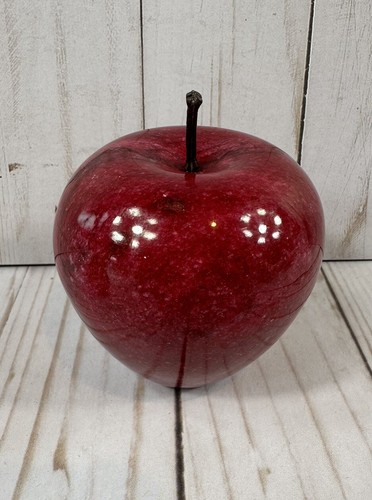 Carved Marble Stone Realistic Fruit Red Apple | eBay