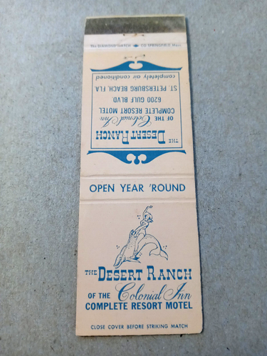 Vintage Matchbook: Desert Ranch, Colonial Inn, St Petersburg, FL | eBay