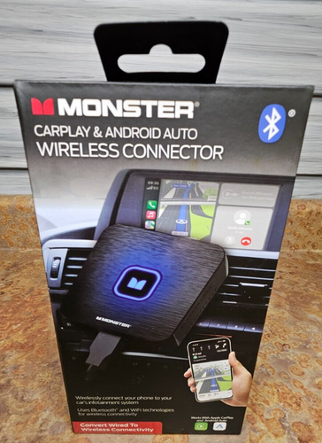 Monster CarPlay Android Auto Wireless Connector / MBA2-1014-BLK for ...