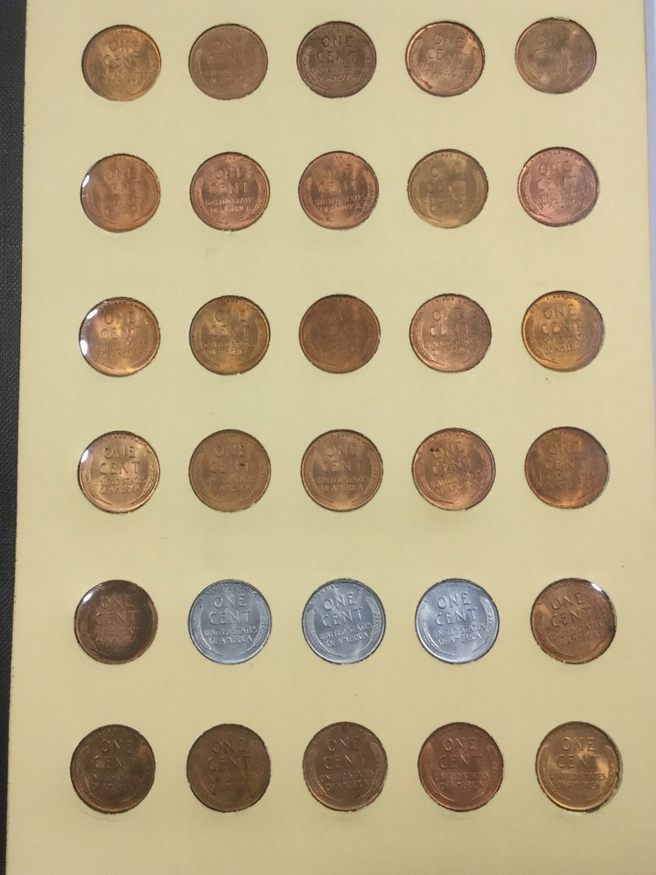 1941-1961 Lincoln Cent Penny Uncirculated Red Set 58 Coins Total | eBay