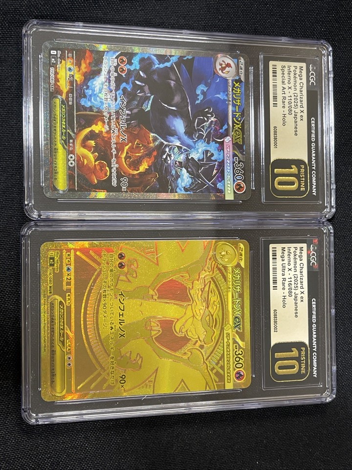 Inferno X Mega Charizard 110 & GOLD Mega Charizard 116 PRISTINE 10 ...
