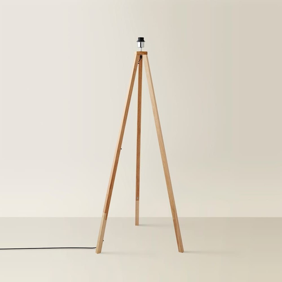 Floor Lamp Base Large Tripod Wooden Living Room Bedroom Lights Home ...