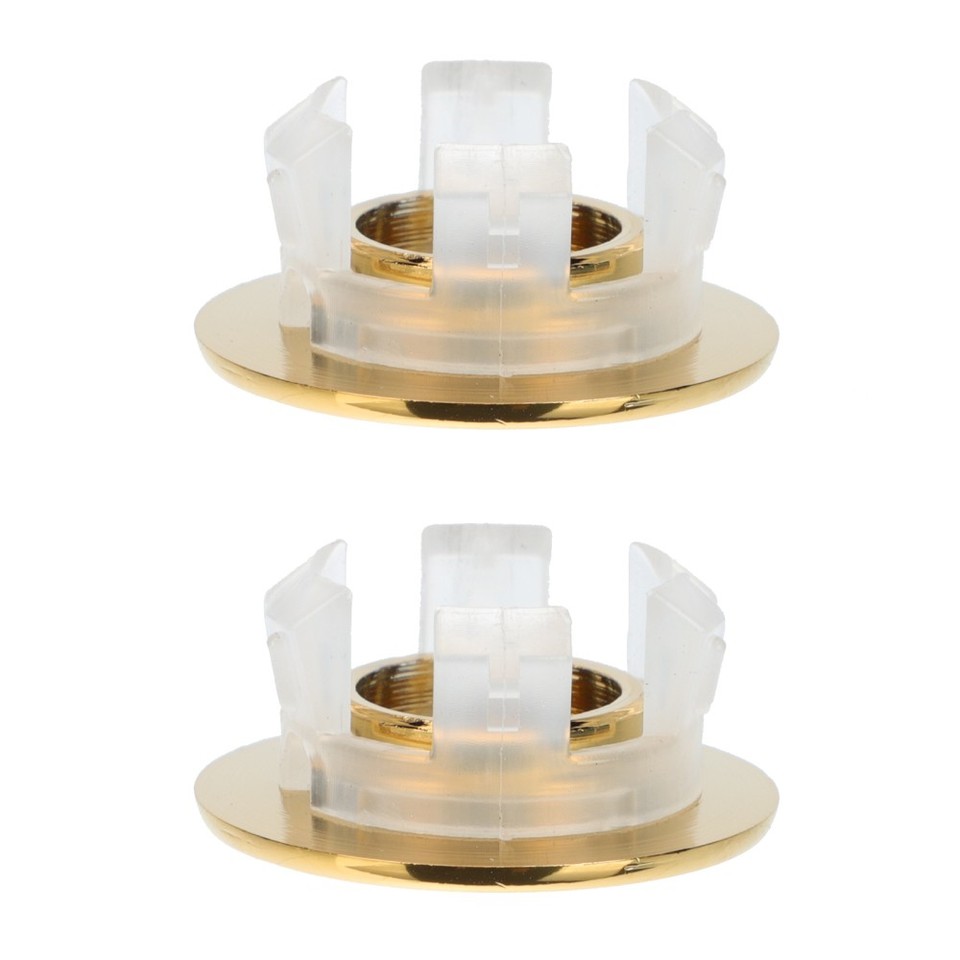 2 Pcs Copper Overflow Cover Bathroom Sink Trim Ring Brushed Gold Hole ...