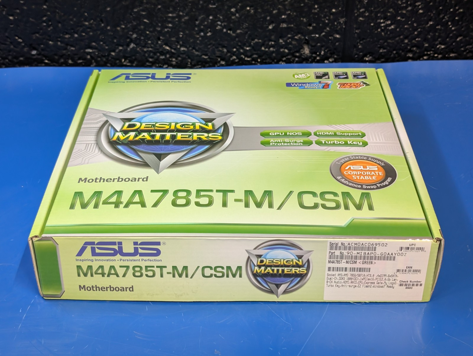 ASUS M4A785T-M/CSM AMD Socket AM3 DDR3 Motherboard With ATI Radeon ...