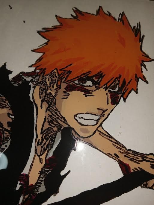 Bleach Ichigo Kurosaki Glass Painting Hand Painted Wall Art | eBay