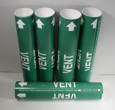 (5) Seton VENT Setmark Pipemarker 12SM 2-1/2 thru 3-7/8" Pipe Lot of 5 ...