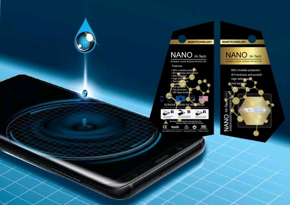 Nano Hi-Tech Invisible Liquid Screen Protector for all iPhone Samsung ...