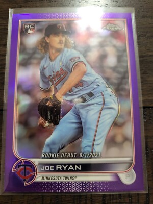 2022 TOPPS CHROME UPDATE JOE RYAN ROOKIE DEBUT RC PURPLE REFRACTOR | eBay