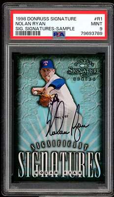 Nolan Ryan 1998 Donruss Signature Significant Signatures Sample (pop 2 ...