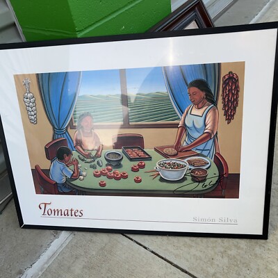 SIMON SILVA "Tomates" SIGNED AUTO LITHOGRAPH Print Familia 24”x18 ...