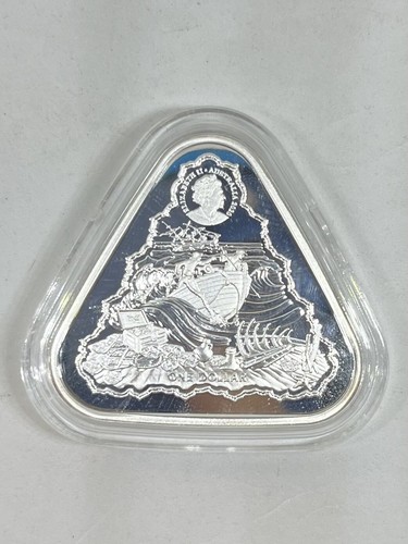 2020 Australia Vergulde Draeck 1656 One Dollar 1oz Silver Triangular ...