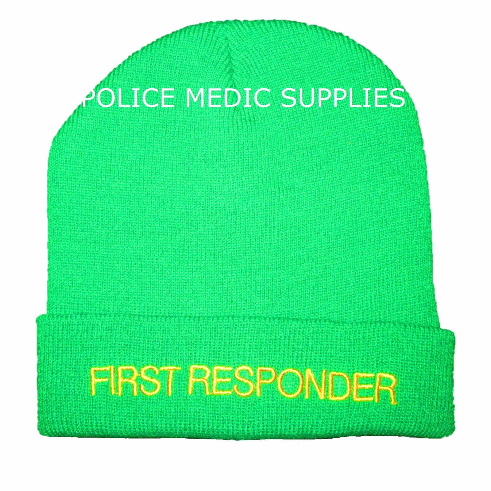 First Responder Beanie / Woolly Hat (LGT GREEN) for Ambulance Emergency ...