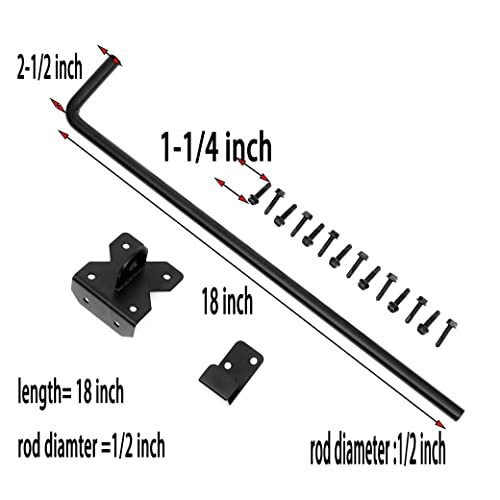 Heavy Duty 18 inch Cane Bolt Drop Rod Gate Drop Pin Steel Material -1 ...