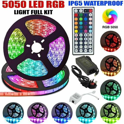 30M (6x5M) 5050 LED RGB Strip Lights Flexible 12V Waterproof (with AU ...
