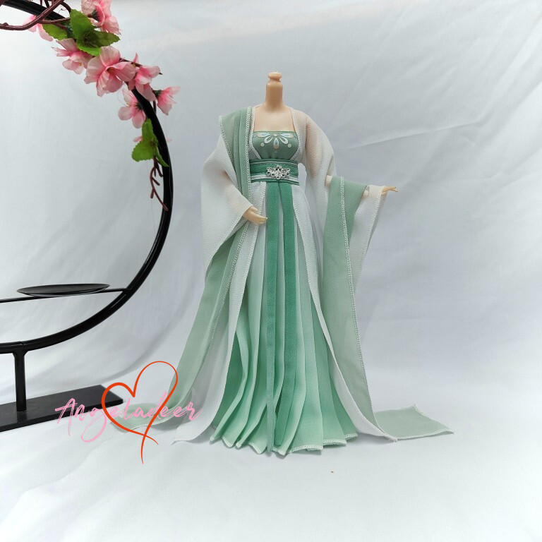 OB27 1/6 1/4 1/3 Obitsu BJD Hanfu Dress Antique Costume Clothes Waist ...