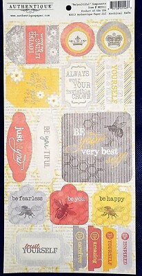AUTHENTIQUE PAPER Cardstock Stickers – "BE(YOU)TIFUL" COMPONENTS - 17 ...