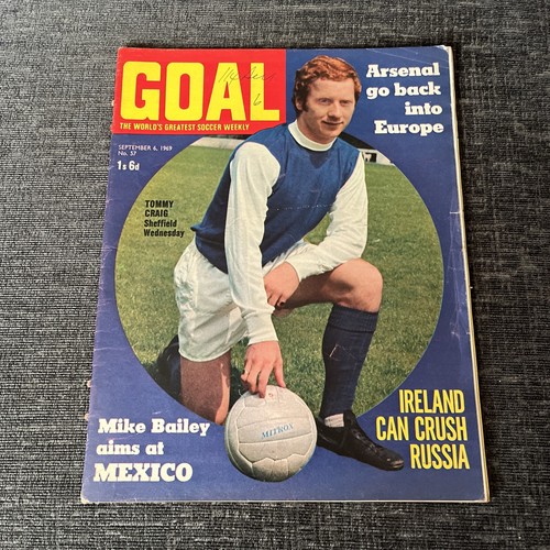 Goal Magazine - 6 Sep 1969 Tommy Craig Francis Lee George Best Eddie ...