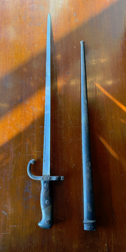 1877 French Bayonet Gras SWORD Scabbard Army Curved Quillion | eBay