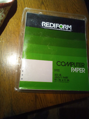 Rediform Vintage Computer Paper 20 lb. - 9.5"x11"- 250/1 part vintage ...