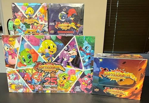 Neopets Battledome Lot 2x Booster Boxes, Celebration Box, Starter ...