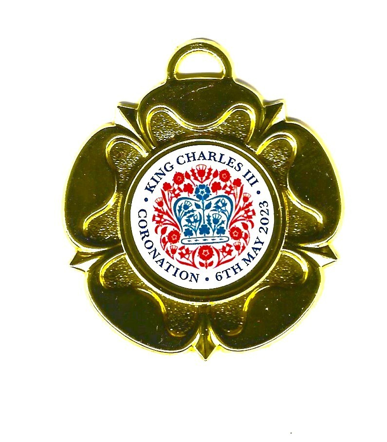 King Charles III Coronation Souvenir Token / Medallion & Red White ...