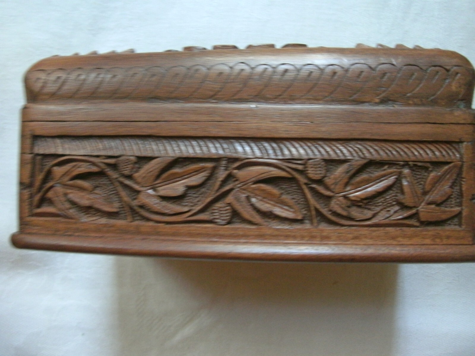 Carved Wooden Box with Lid and Hidden Opening | eBay