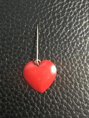 Vintage Red Heart Stick Pin | eBay