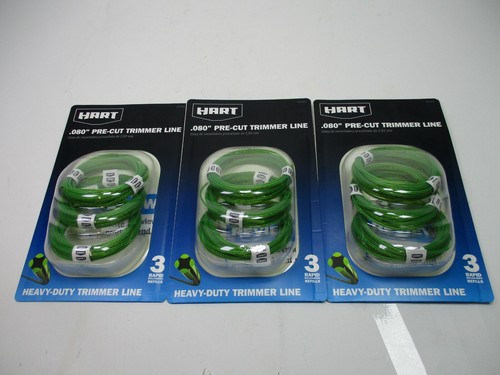 3 x HART Pre-Cut Trimmer Line .080-inch 3 refills For Bump-Feed string ...